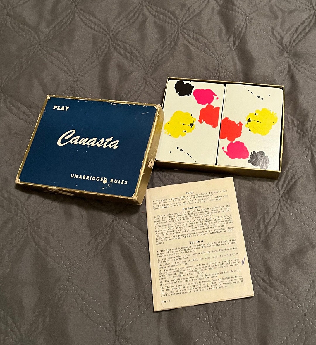 Vintage Mod Design Playing Cards 2 Decks Canasta Playing - Etsy