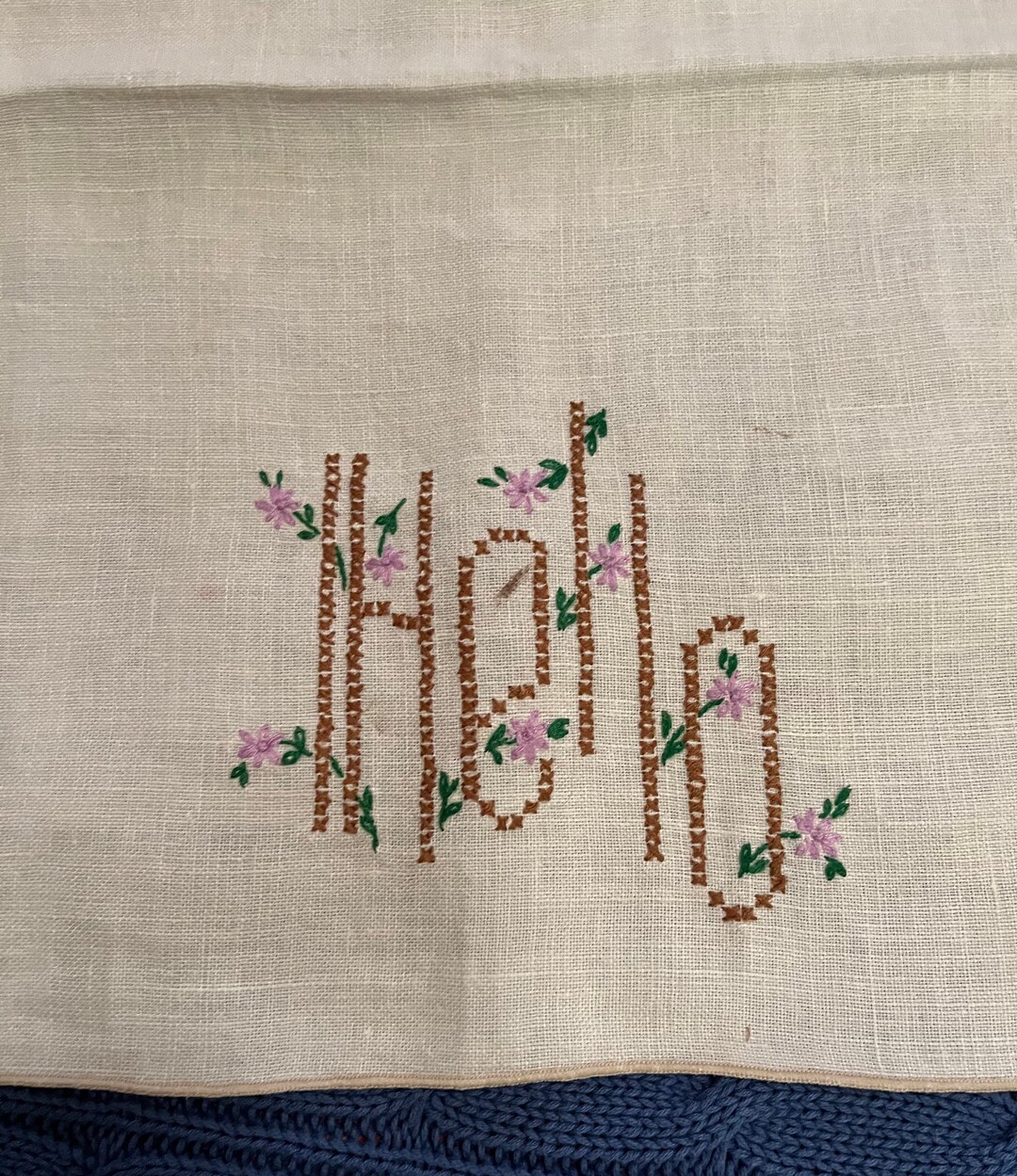 3 Vintage Embroidered Table Runners, Dresser Scarves, Hand Embroidery ...