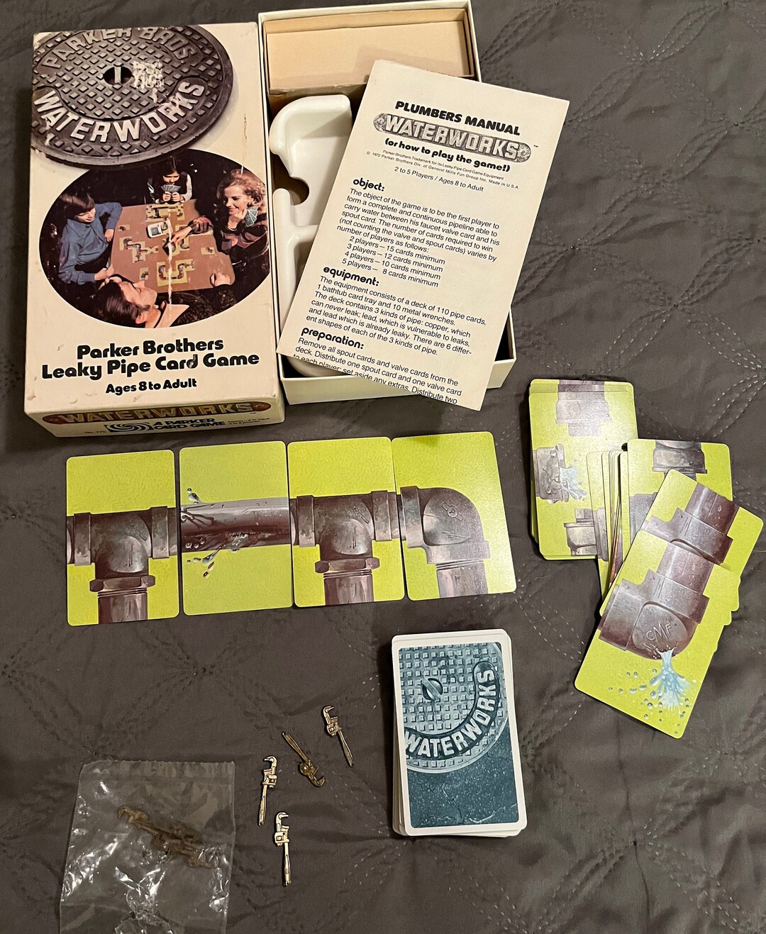 Waterworks Leaky Pipe Card Game 1972 Parker Brothers - Etsy
