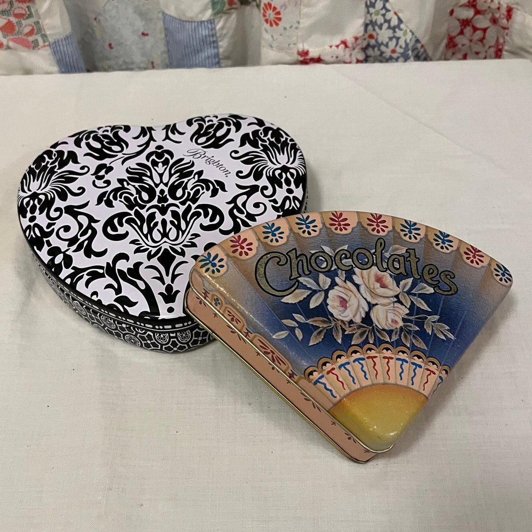 2 Tins: Brighton Heart Tin and Triangle Chocolates Tin Metal Tins for ...