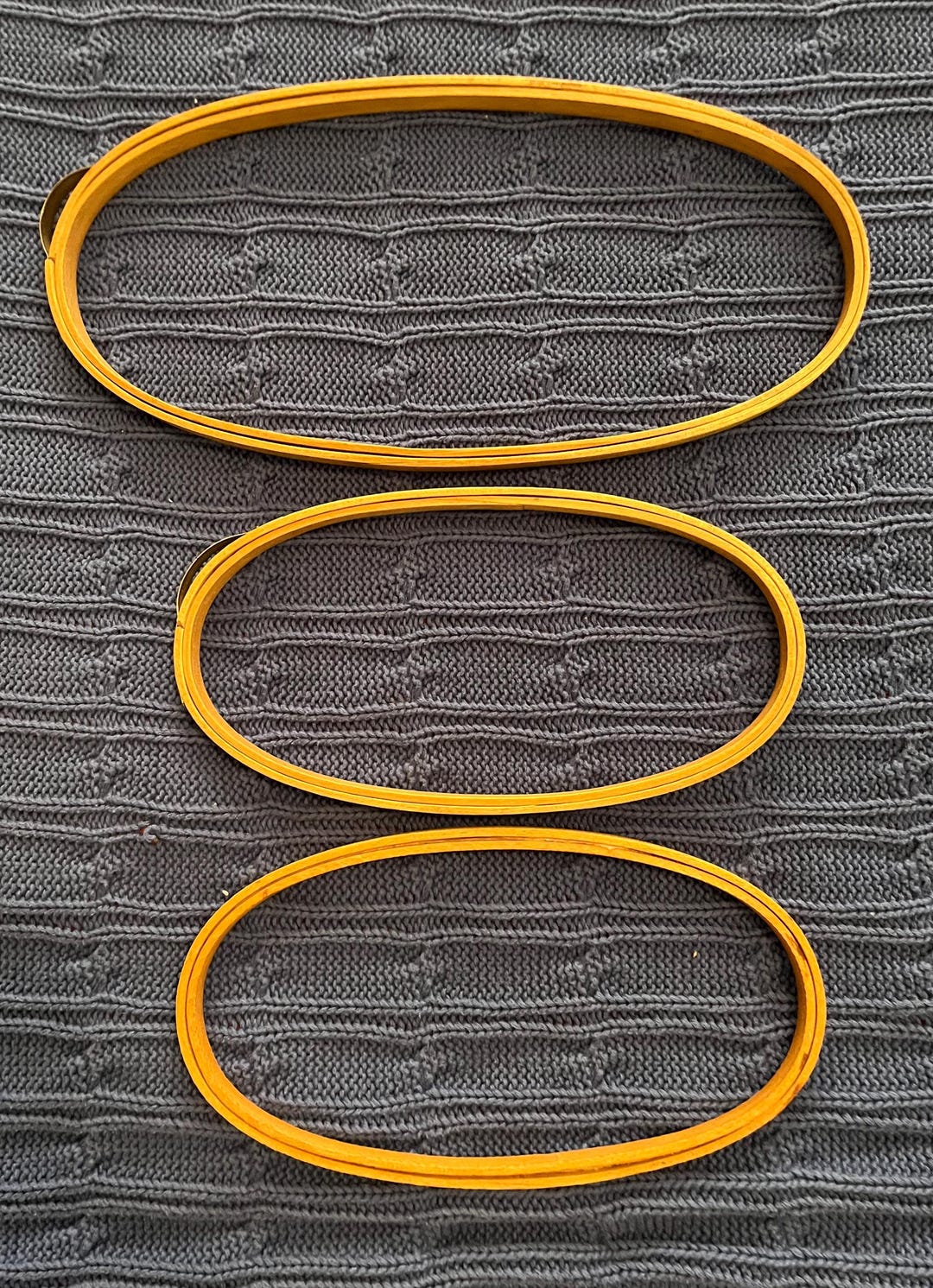 Vintage Wood Embroidery Hoops / Frames, 2 Signed: Princess Oval Patd ...