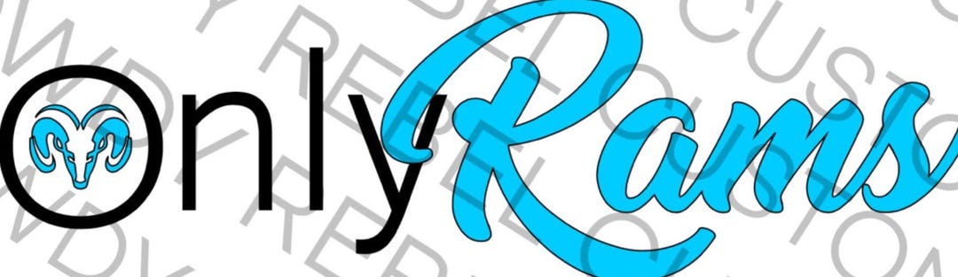 Only Rams Decal - Etsy