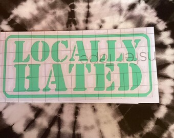 Locally Hated JDM Funny Sticker Decal - Etsy