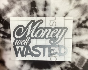 Money Well Wasted JDM Funny Sticker Decal - Etsy