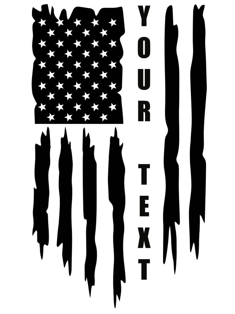 Custom Distressed Flag Decal - Etsy