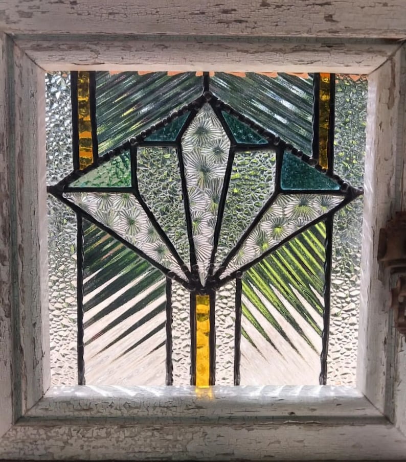 Art Deco Style Digital Download Pattern for Diy Stained Glass Diamond ...