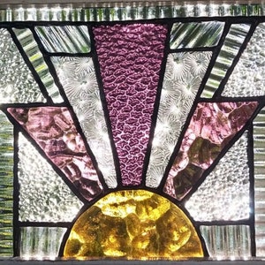 Hobby License Art Deco Sunrise Digital Download Pattern DIY Stained ...