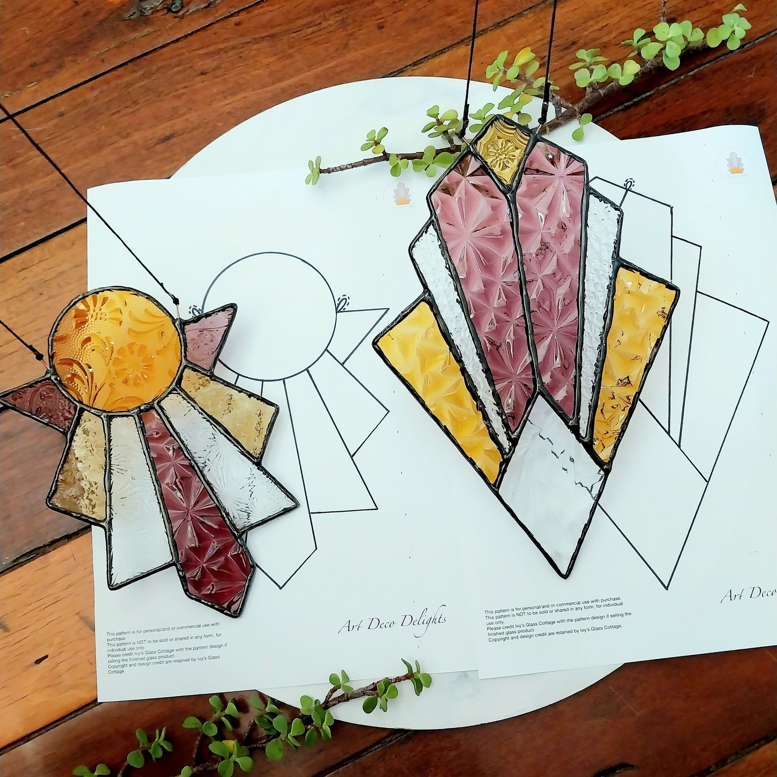 Set of 2 Designs, Hobby License for 2 Art Deco Style Digital Download ...