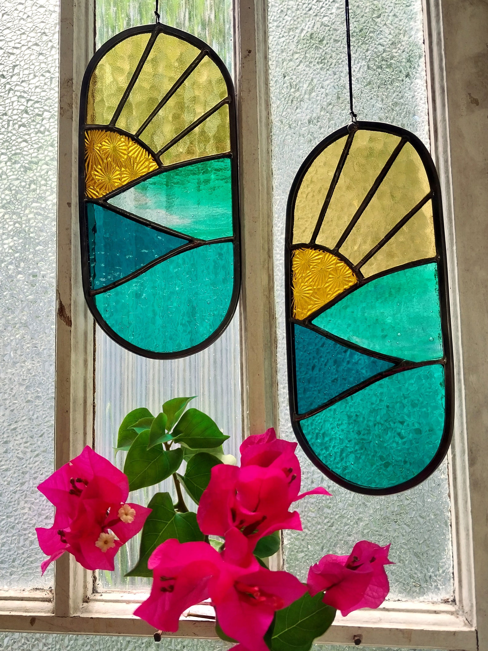 Sunrise Oceanscape Digita Downloadl Pattern for Diy Stained Glass ...