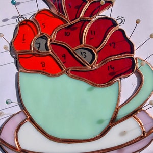 Digital Download Pattern for DIY Stained Glass Suncatcher of Teacup ...