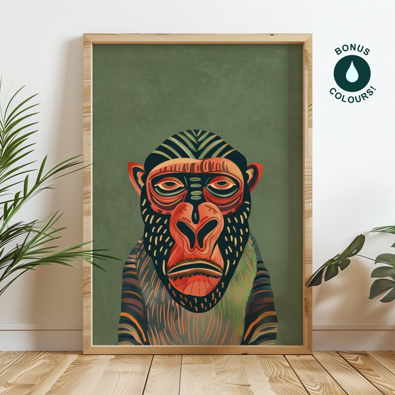Aztec Monkey Art - Etsy
