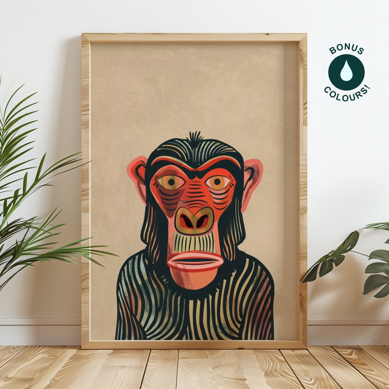 Aztec Monkey Art - Etsy