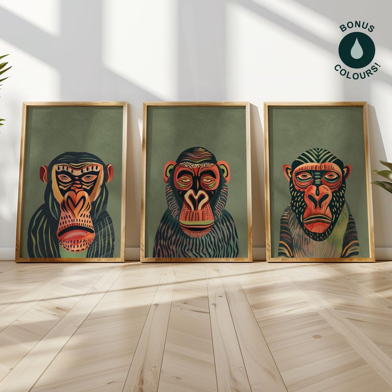 Aztec Monkey Art - Etsy