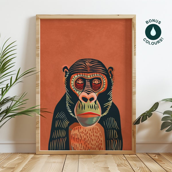 Aztec Monkey Art - Etsy