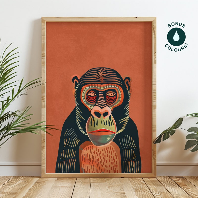 Aztec Monkey Art - Etsy