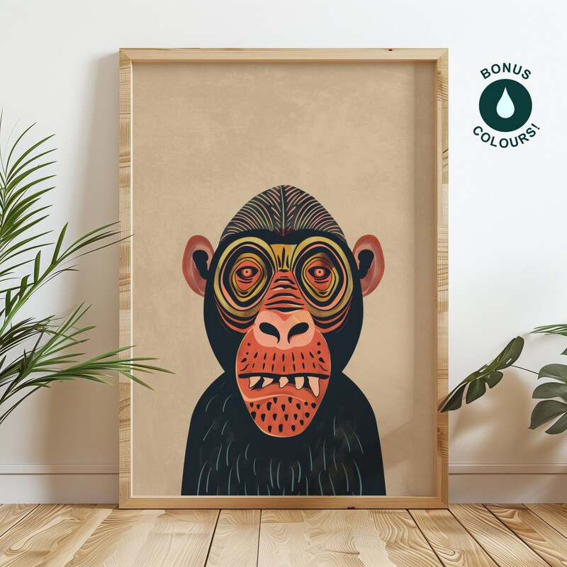 Aztec Monkey Art - Etsy