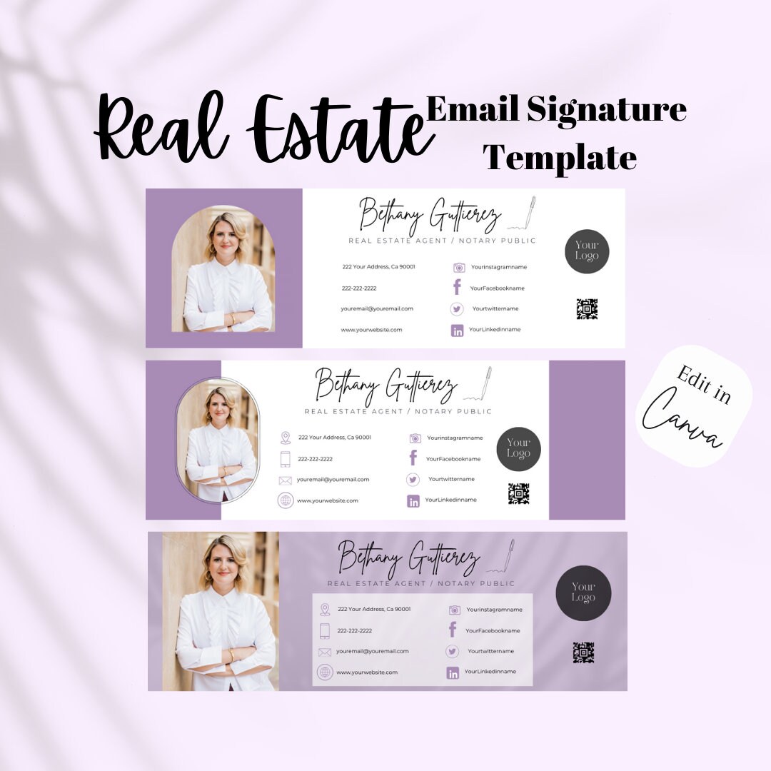 Real Estate Email Signature Template for Real Estate Marketing Email ...