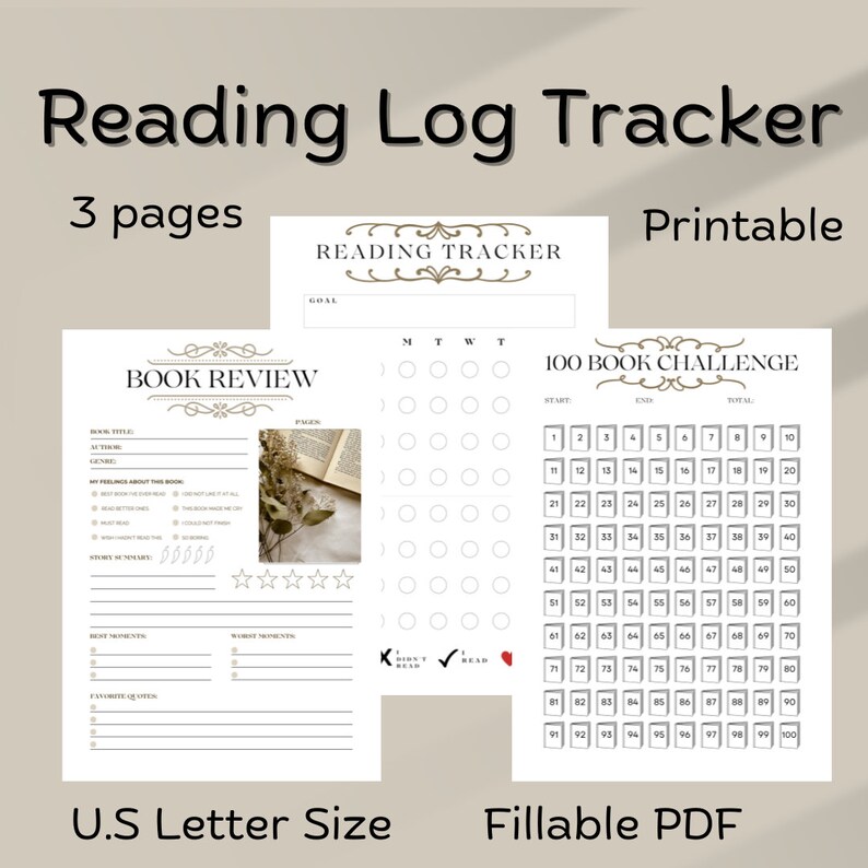 Reading Log Printable Tracker for Reading Planner for Books I've Read ...
