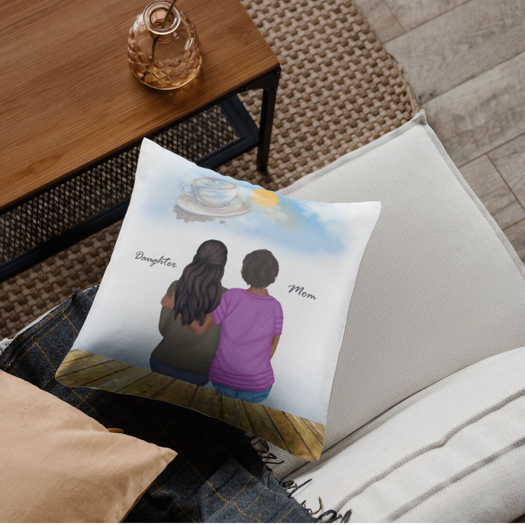 Personalized Mother Daughter Design Pillow for Home Decor Housewarming ...