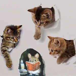 Funny Cat Sticker Series - Etsy