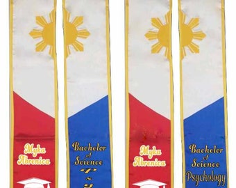 Philippines Embroidered Graduation Stole/sash - Etsy
