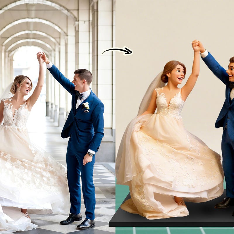 Clay Bride and Groom - Etsy