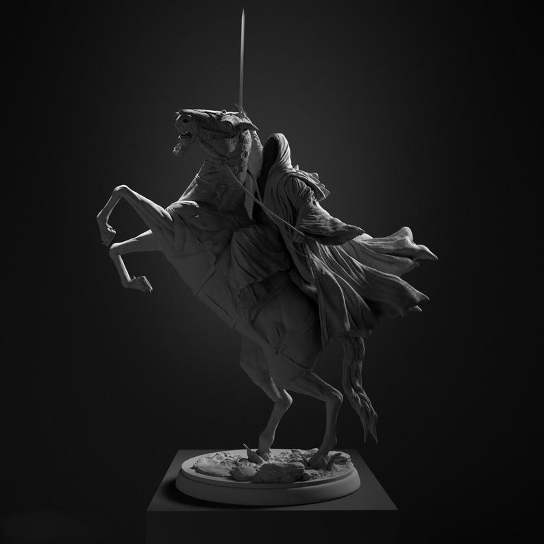 LOTR Nazgul LOTR 3D Printed Statue STL File Model, Diorama. - Etsy