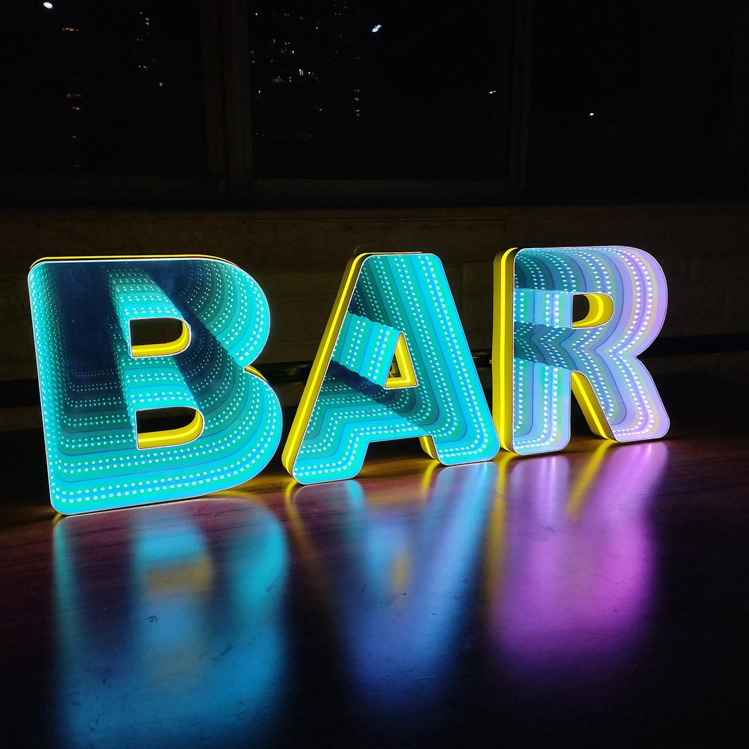 Infinity Mirrors, Custom Infinity Mirrors, Neon Infinity Mirror Sign ...