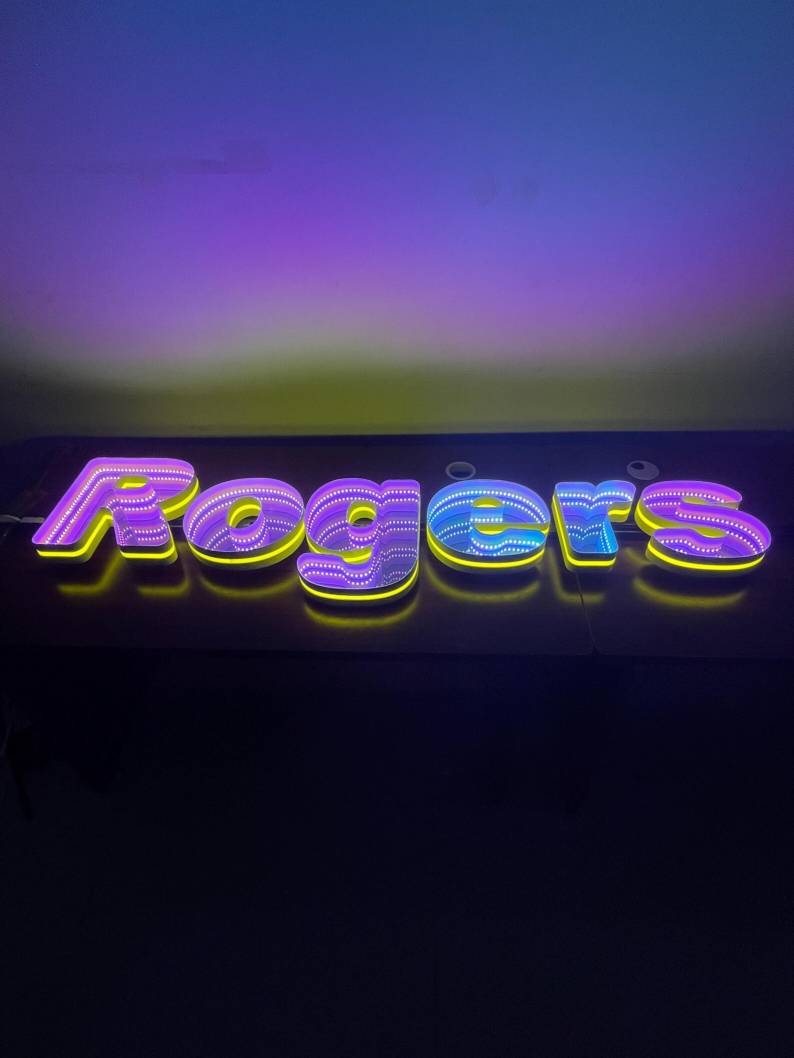 Infinity Mirrors With Track Channel Letters & Numbers, Custom Infinity ...