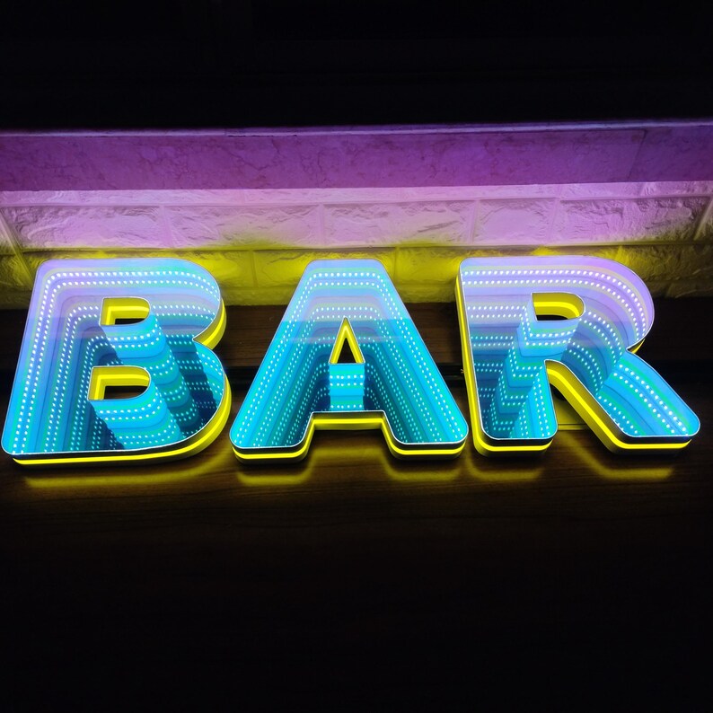 3D Infinity Mirrors With Track Channel Letters, Custom Infinity Mirrors ...