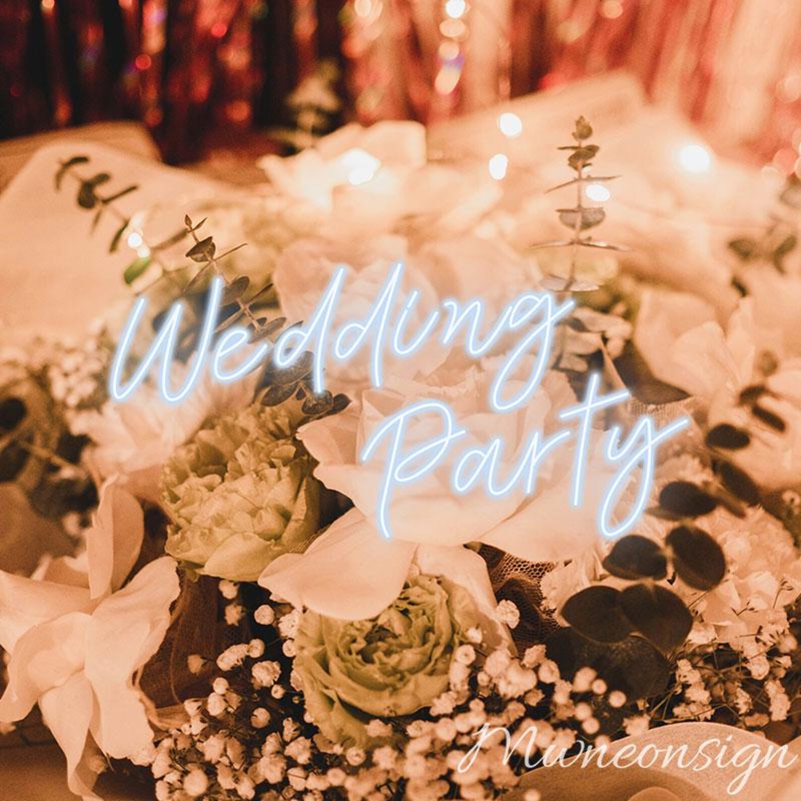 Wedding Party Neon Sign, Neon Wedding Sign, Wedding Decor Neon Light ...