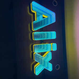 3D Infinity Mirrors With Track Channel Letters & Numbers, Custom ...