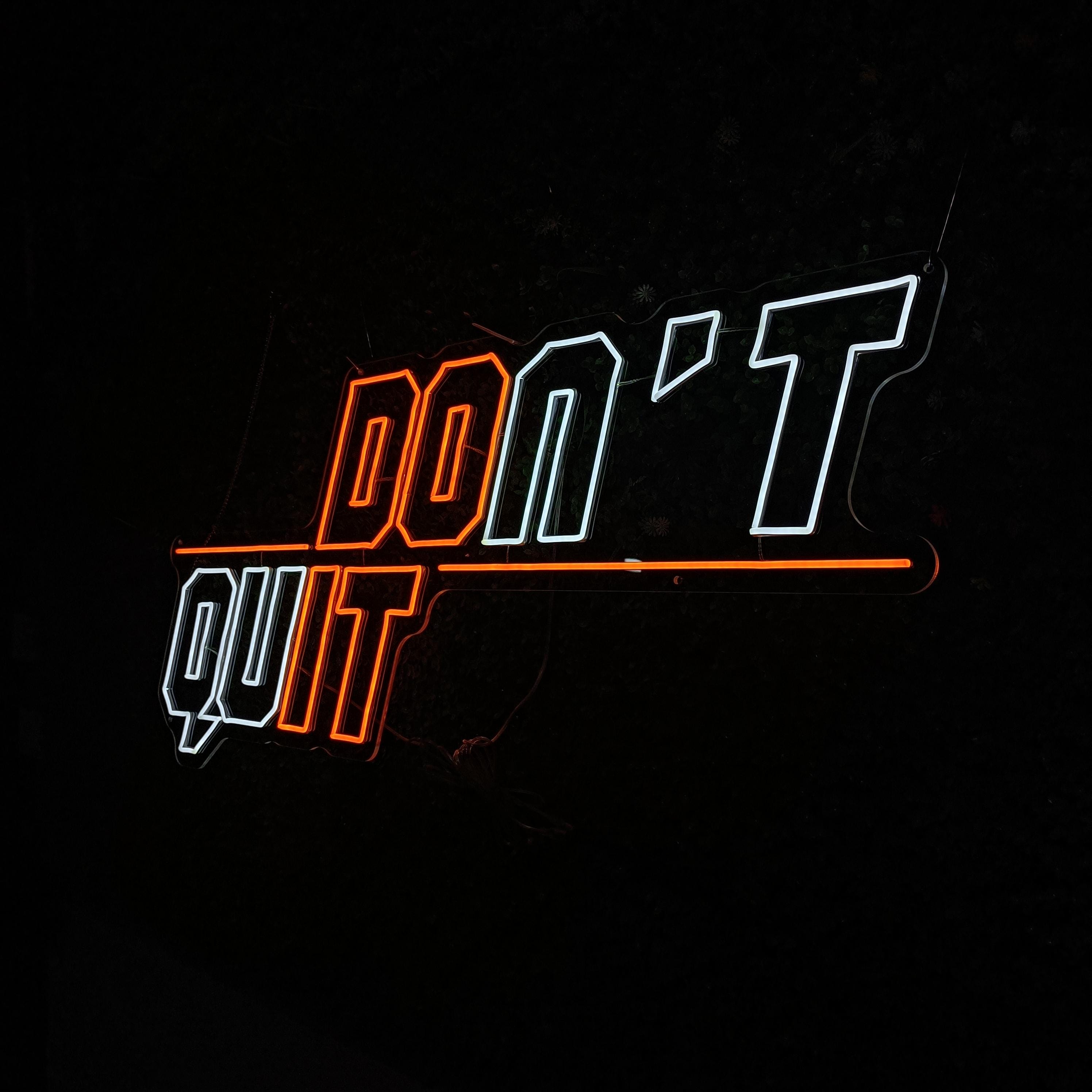 Don't Quit LED Neon Sign, Do It LED Sign - LED Motivational Light for ...