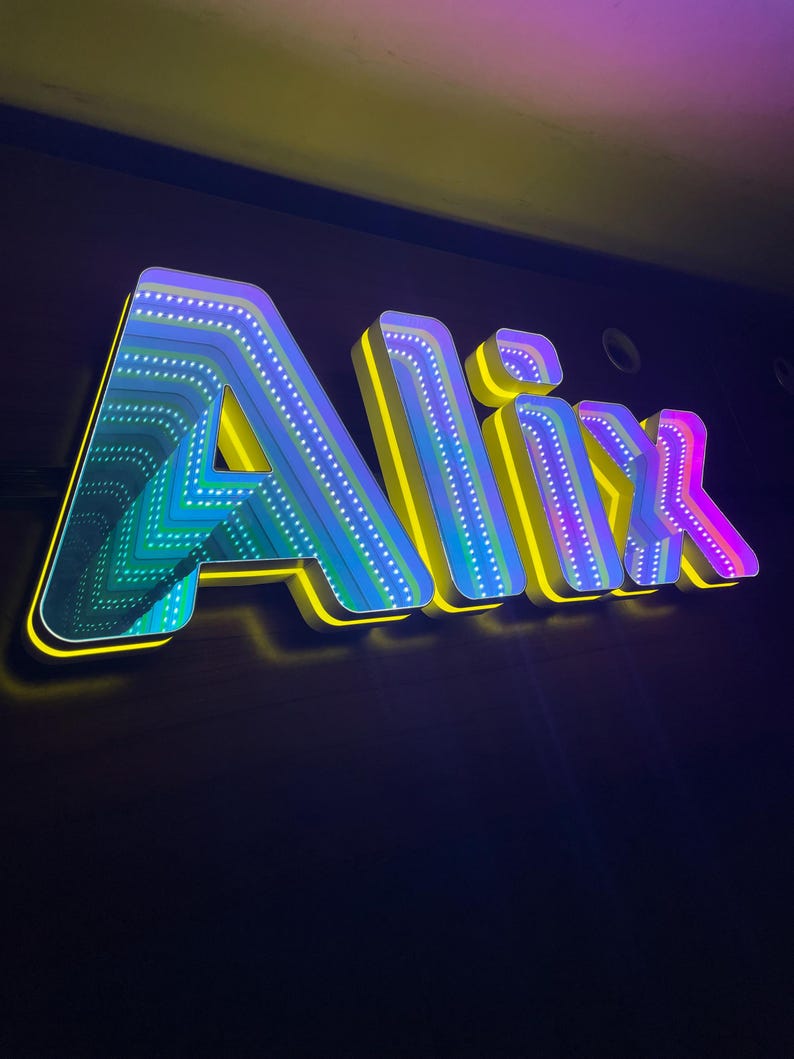 3D Infinity Mirrors With Track Channel Letters & Numbers, Custom ...