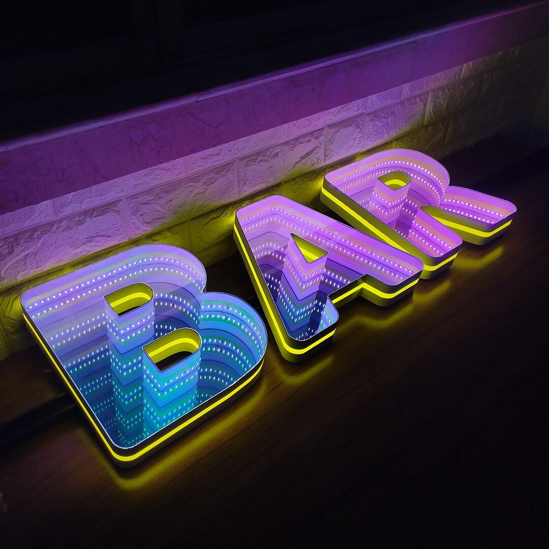 3D Infinity Mirrors With Track Channel Letters, Custom Infinity Mirrors ...