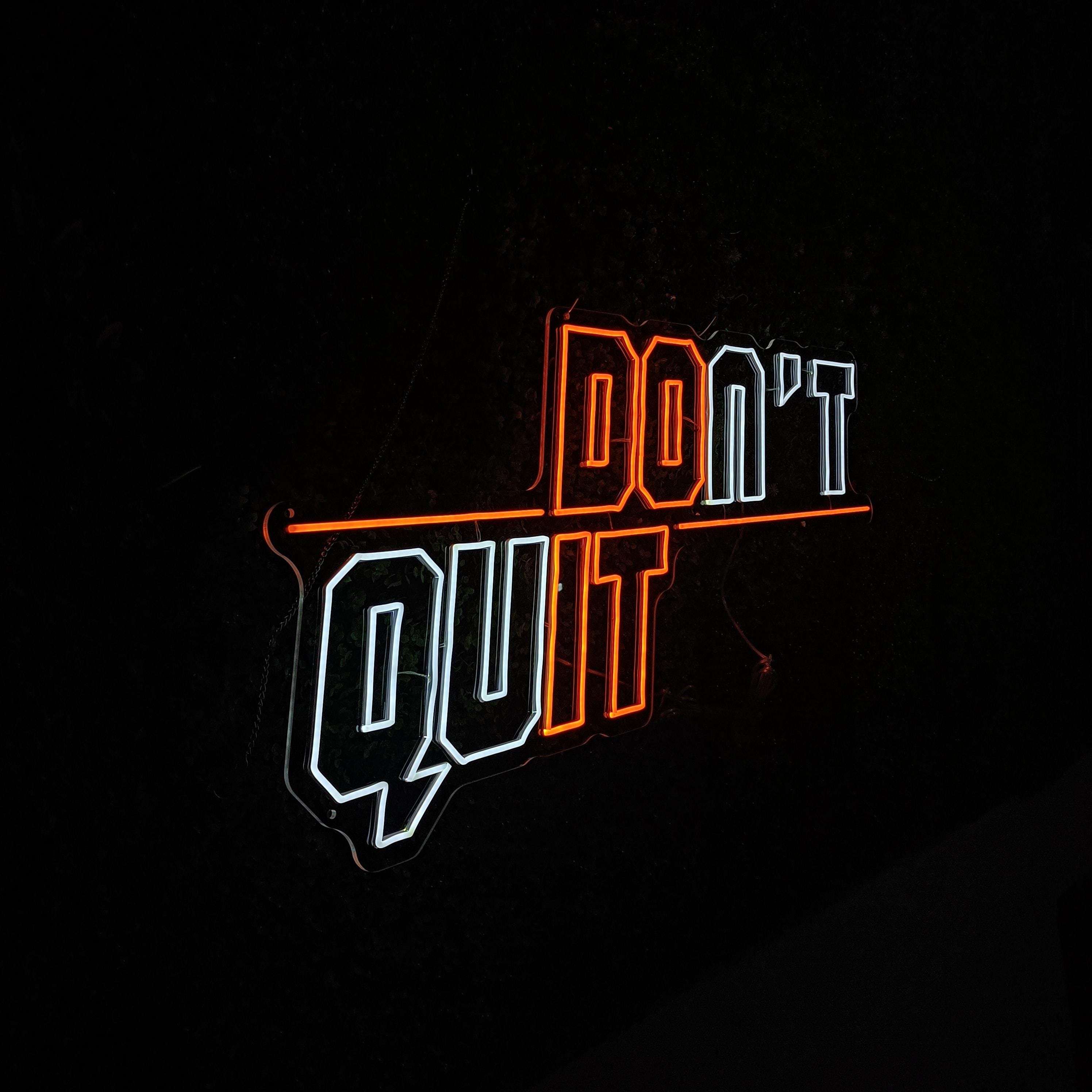 Don't Quit LED Neon Sign, Do It LED Sign - LED Motivational Light for ...
