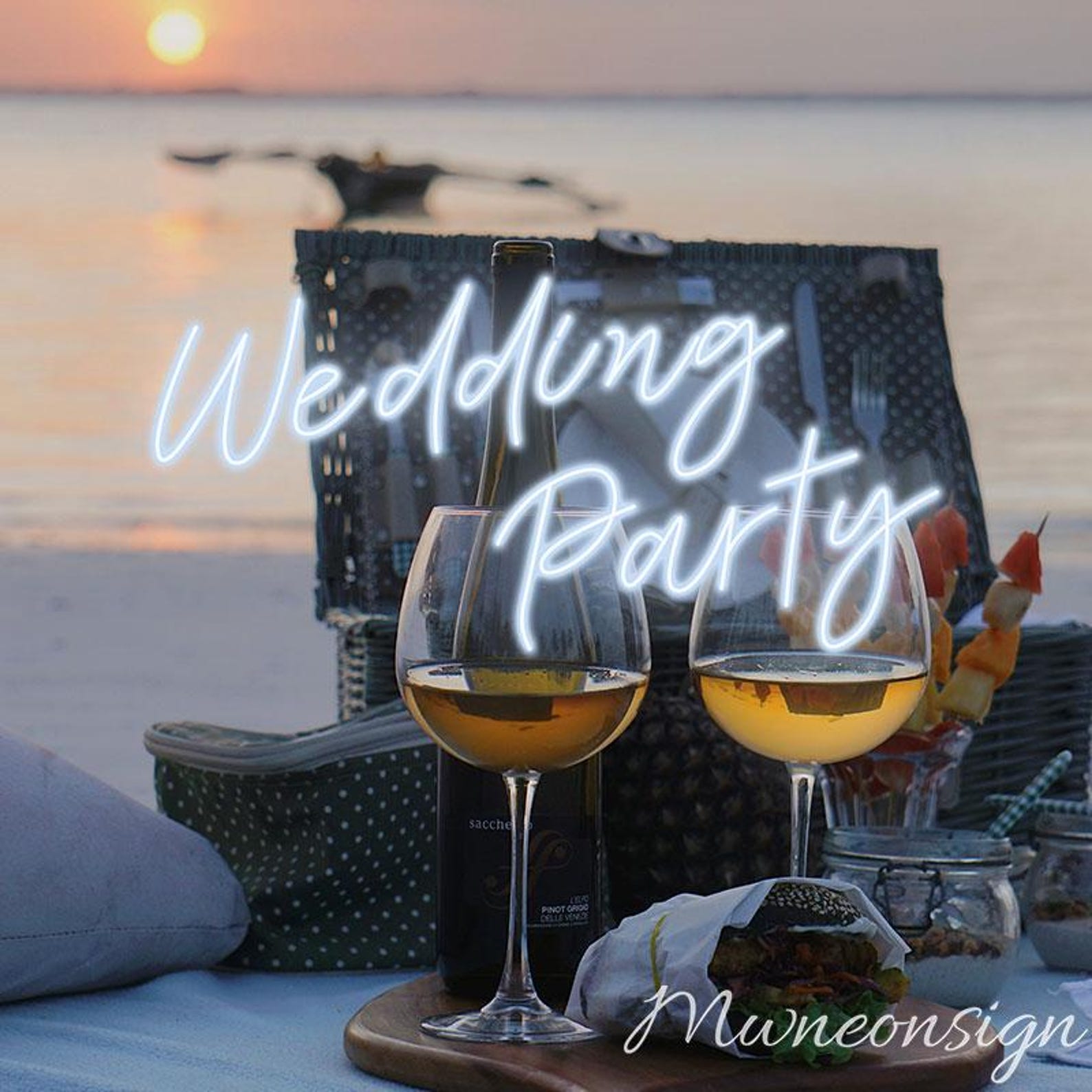 Wedding Party Neon Sign, Neon Wedding Sign, Wedding Decor Neon Light ...
