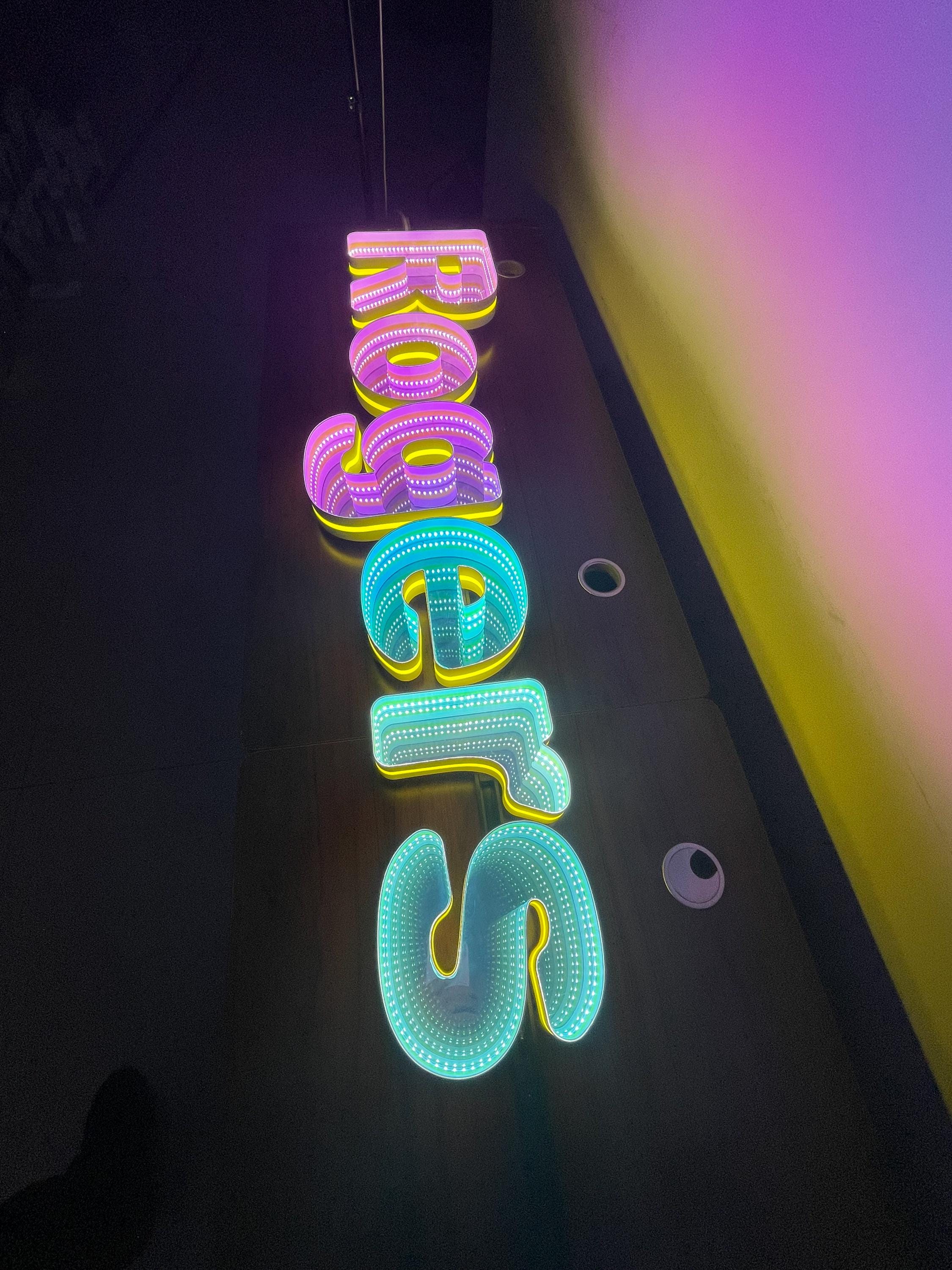 Infinity Mirrors With Track Channel Letters & Numbers, Custom Infinity ...