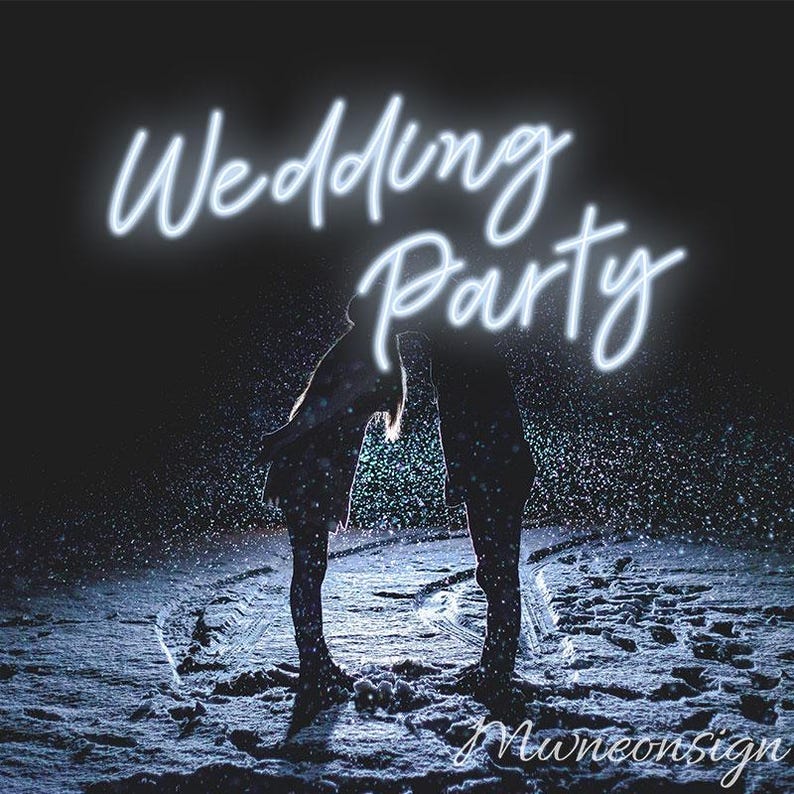 Wedding Party Neon Sign, Neon Wedding Sign, Wedding Decor Neon Light ...