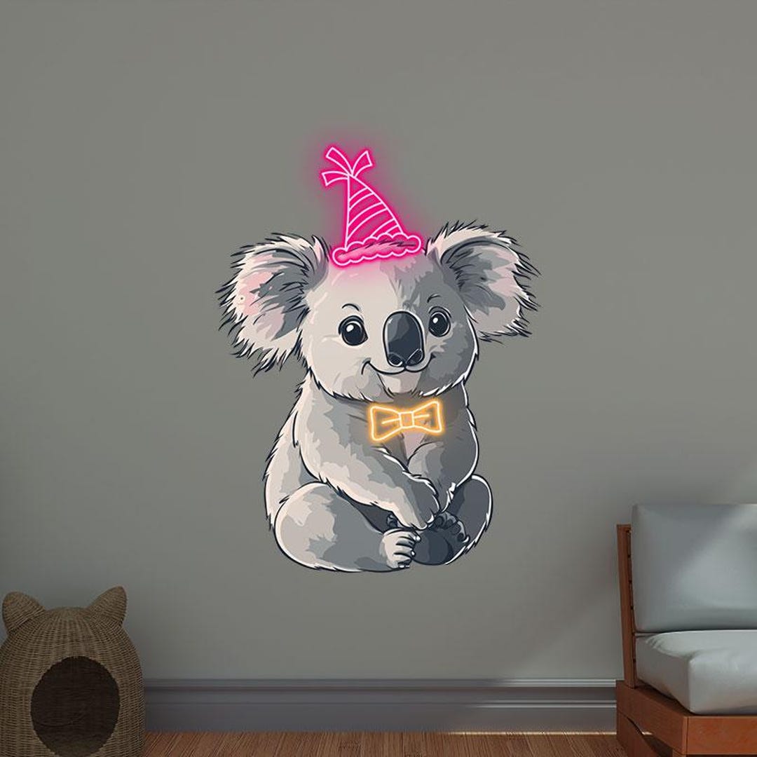 Party Koala Neon Sign - Adorable Party Koala Neon Light! Great Decor ...