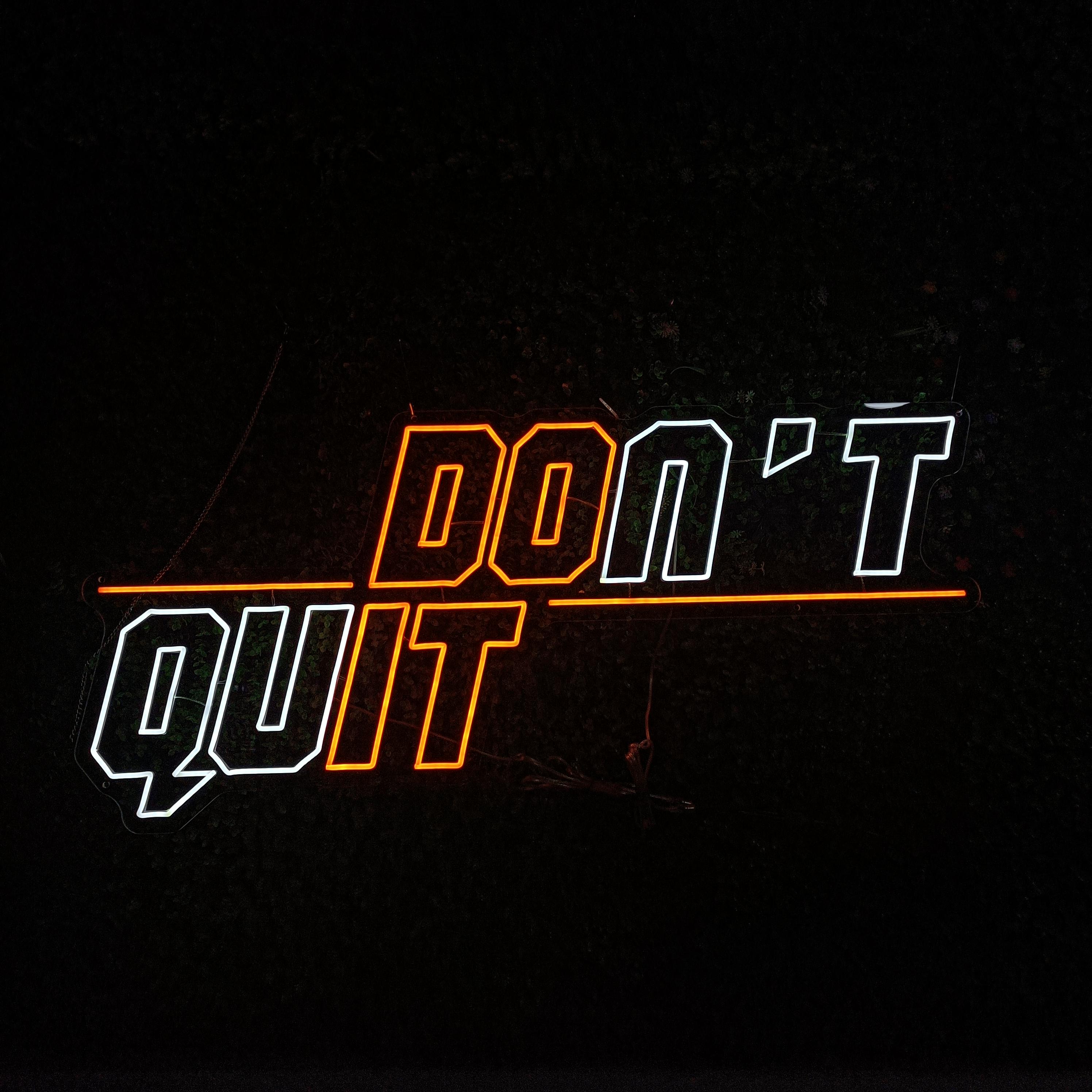 Don't Quit LED Neon Sign, Do It LED Sign - LED Motivational Light for ...