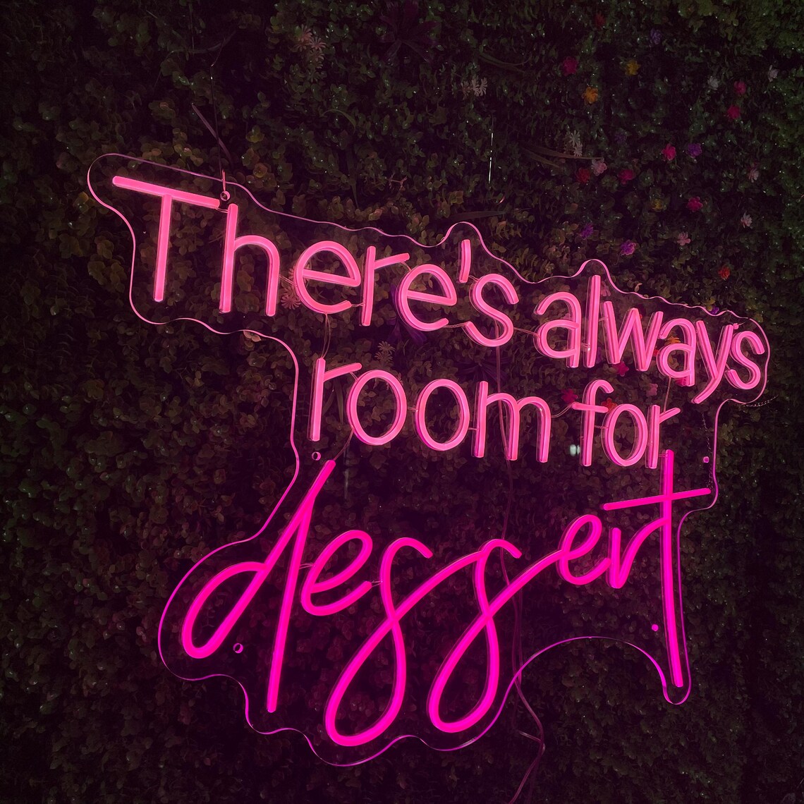 There's Always Room for Dessert Neon Sign | Custom LED Light for Bakery ...
