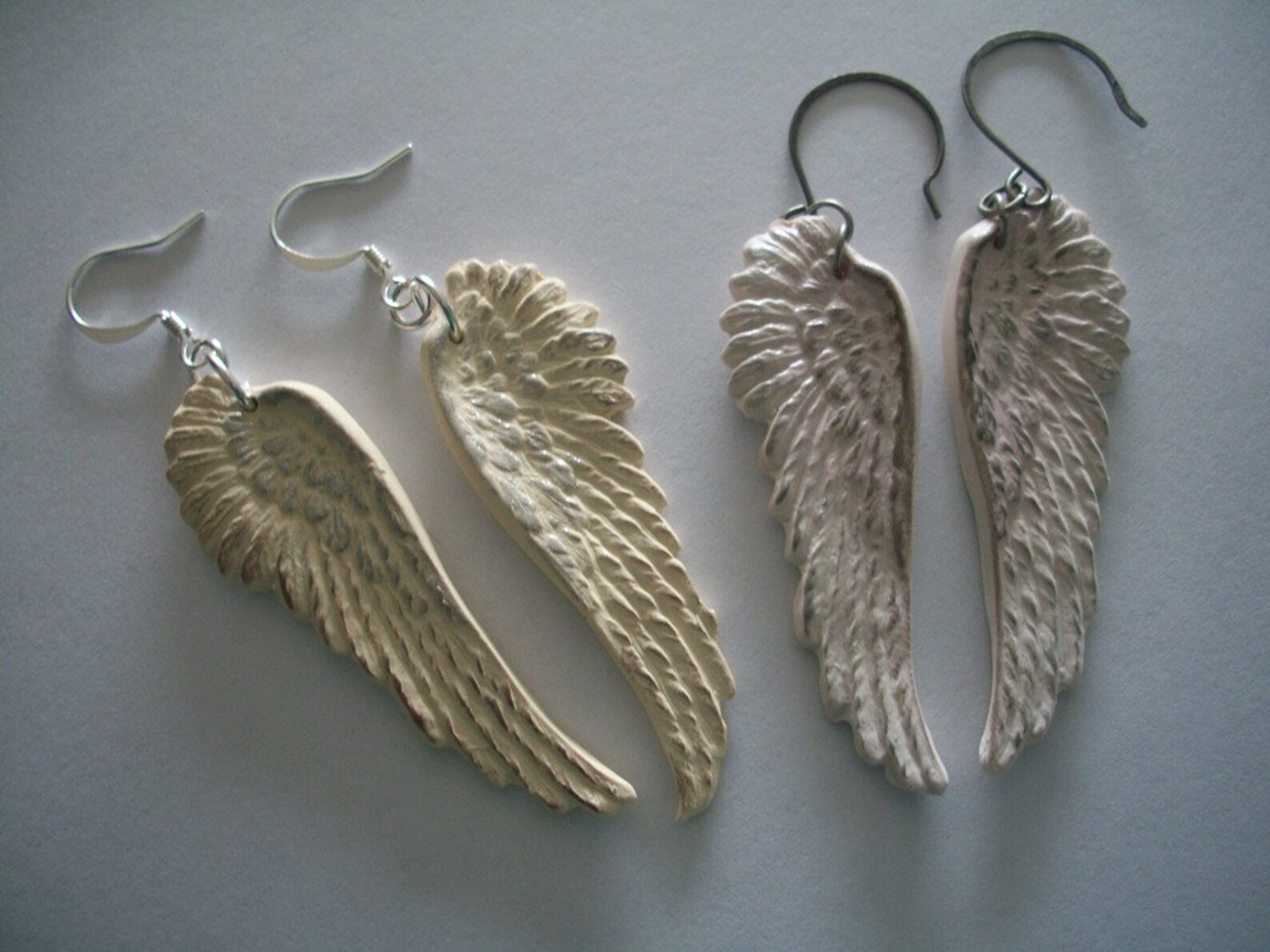 Snow White Angel Wings Earrings - Etsy