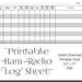 HAM RADIO Log Book, Printable Contact Sheet, Instant Download, Digital ...