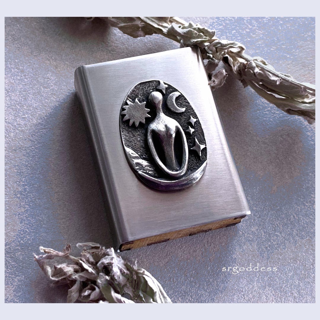 SERENITY GODDESS Treasure Box, Spirit Box, Stainless Steel, Pewter ...