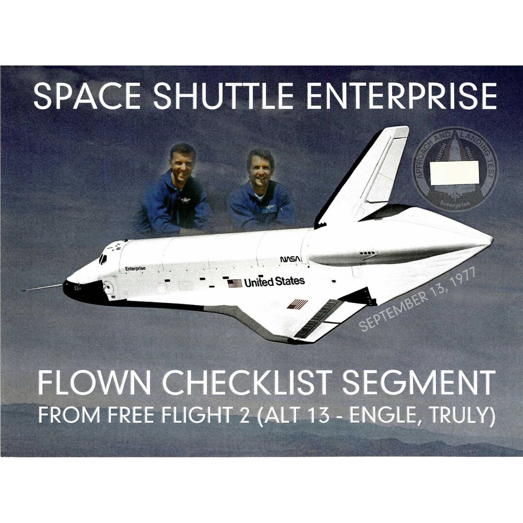 Space Shuttle Enterprise ALT Flown Artifact Presentation - Etsy