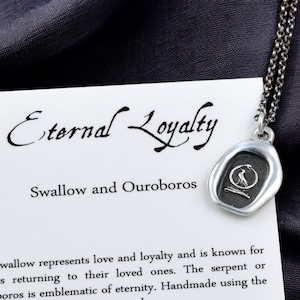 Eternal Loyalty Swallow and Serpent Wax Seal Necklace Eternal Love 271 ...