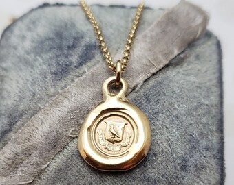 Raven Wax Seal Necklace God Feeds the Ravens DEUS PASCIT CORVOS ...