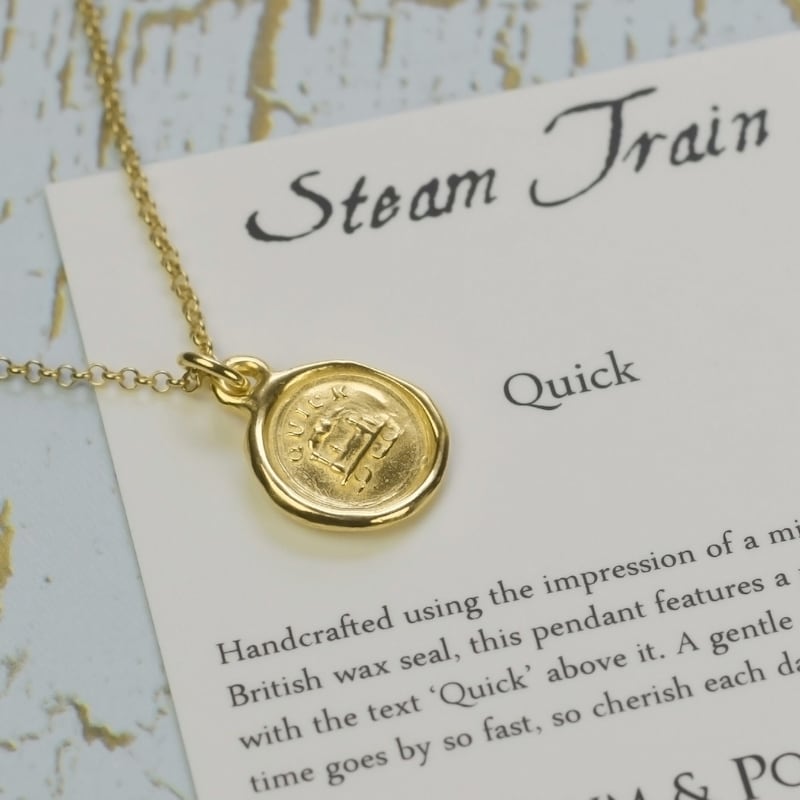 Gold Train Necklace - Etsy