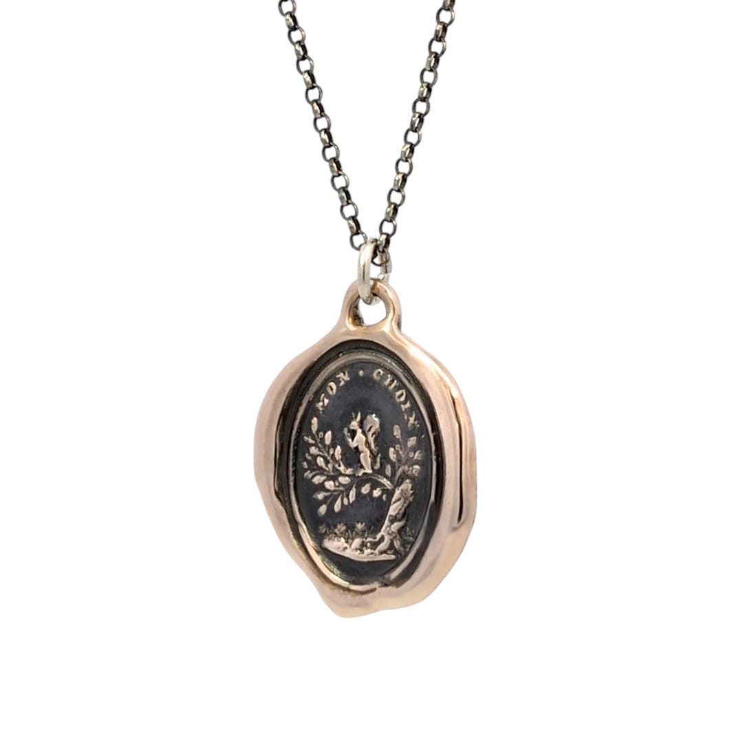 The Nut for Me – Bronze Squirrel Wax Seal Pendant, Mon Choix Motto ...